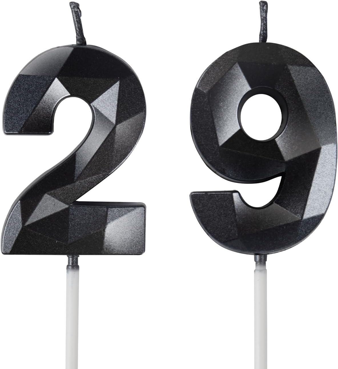 Amazon.com: 29th Birthday Candles,Number 29 Candles,Black Happy ...