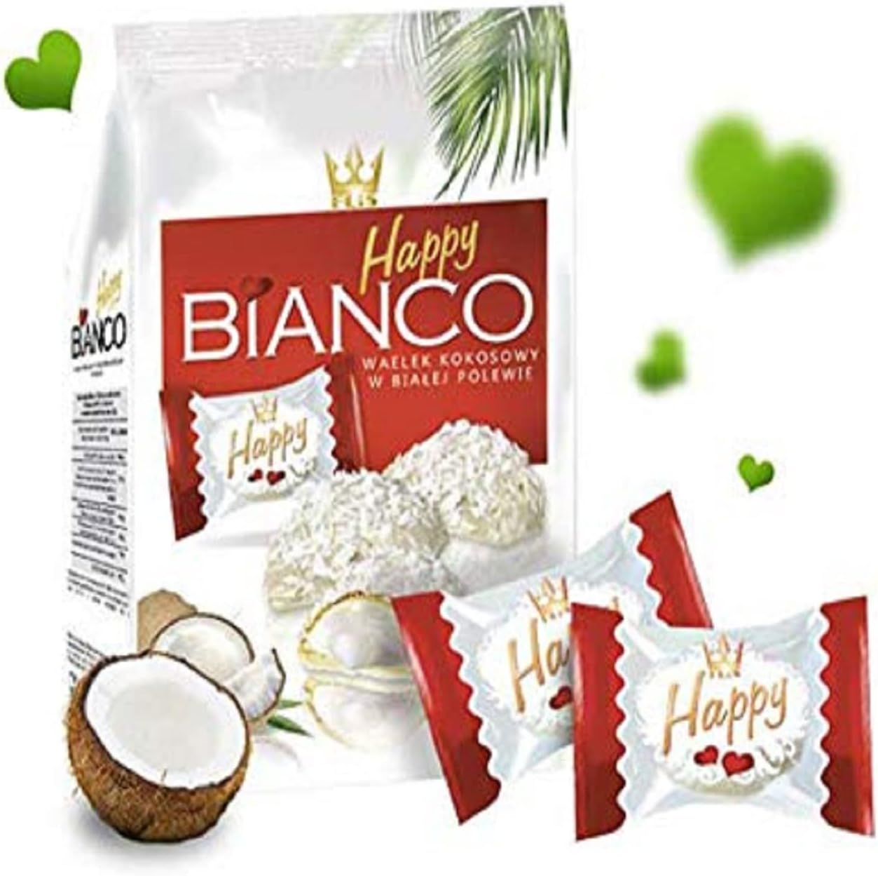 Flis Happy Bianco - Wafers with Coconut Cream filling140g (Pack of 6 ...