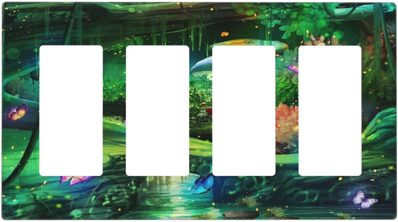 Sghxwp Decorative Switch Plate Covers Forest Spring Enchanted Fairy ...