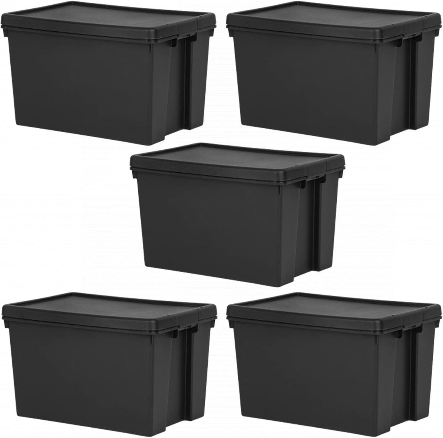 JMS we create smile [Pack of 5 62 Litre Heavy Duty Recycled Black BAM ...