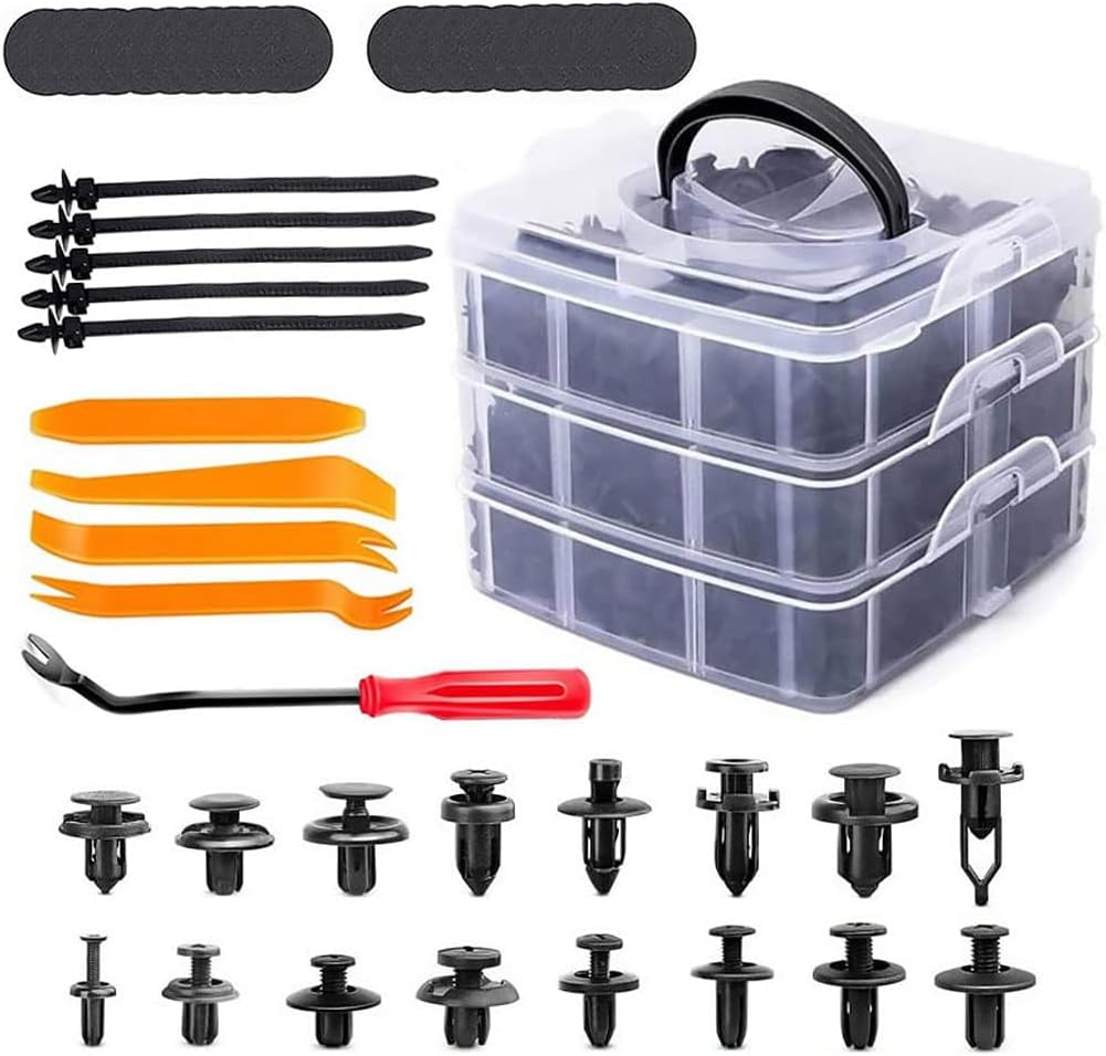 750+30pcs Grapas Automotrices Remache de coche clip de parachoques clip ...