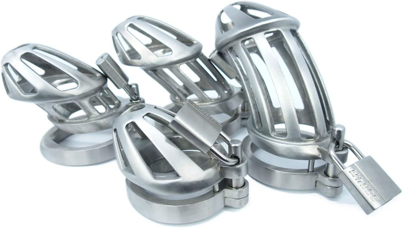 Amazon | BON4Max 男性用貞操装置パッケージ ステンレススチール 4つのケージサイズ - BON4Micro、BON4M ...