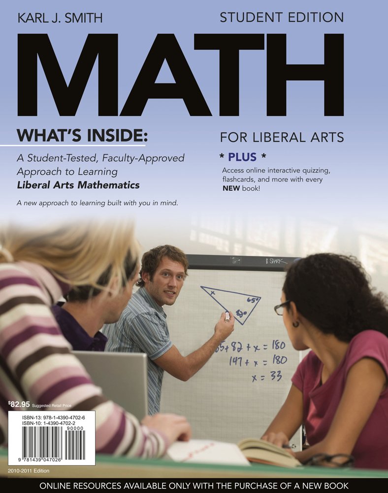 MATH for Liberal Arts (Available Titles CourseMate) 001, Smith, Karl J ...