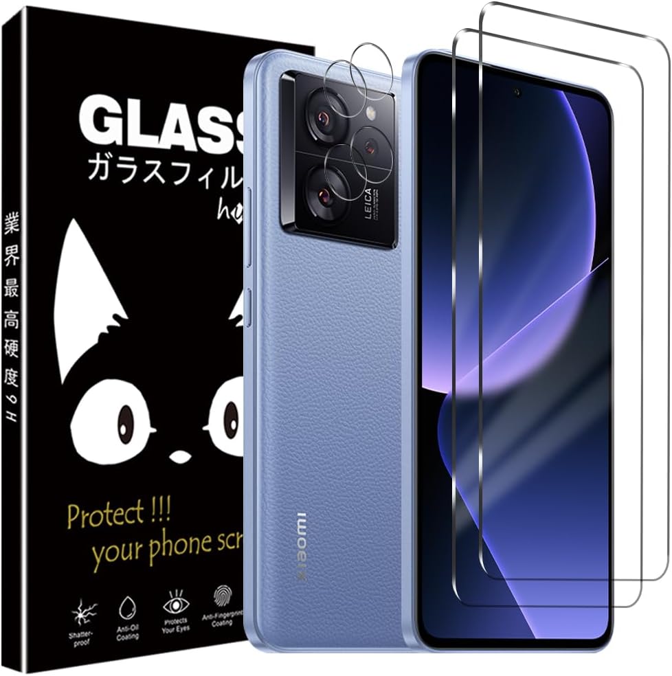 Amazon | Xiaomi 13T/13T Pro フィルム【4枚セット】ガラスフィルム2枚+カメラフィルム2枚 Xiaomi 13T/13T Pro 用の 強化ガラス 硬度9H 厚さ0. ...