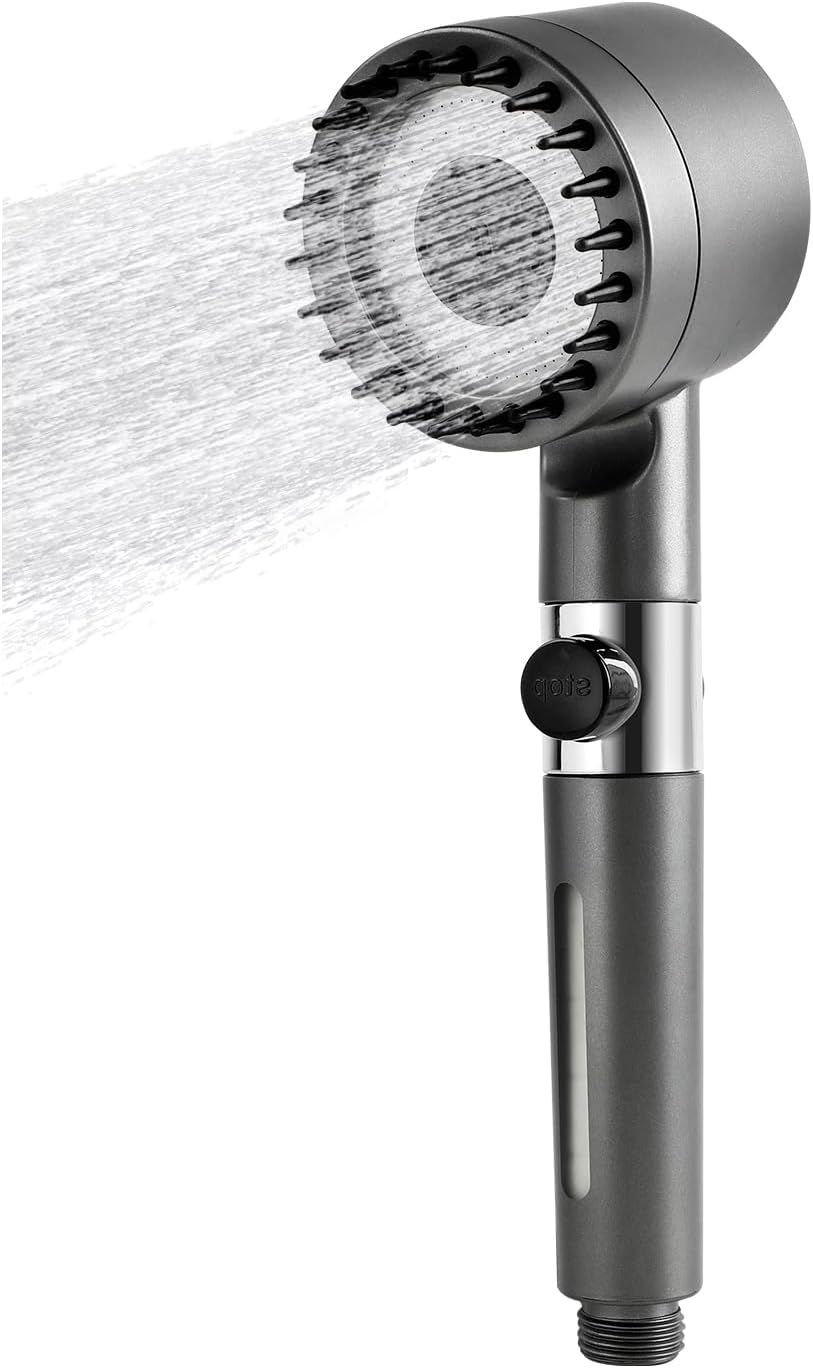 Ducha De Masaje Multifuncional, 3 Modos de Pulverización con Botón de ...