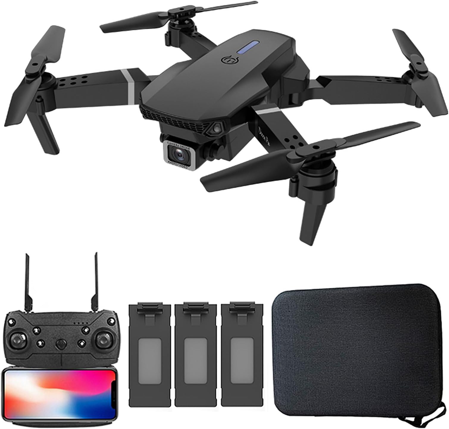Amazon.co.jp: E88 Drone with Camera, 720P HD Camera, WI-FI FPV Real ...