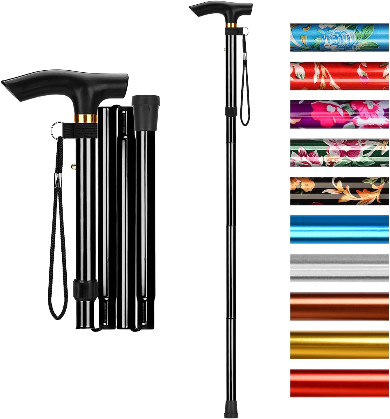 Amazon.com: Elegant Acrylic Designer Walking Cane (35", Multi-Color ...