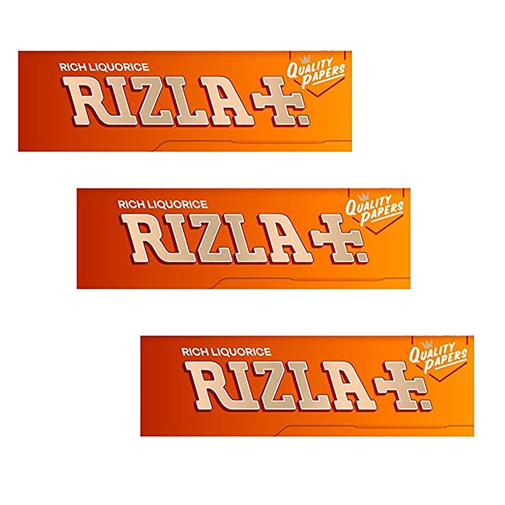RIZLA Orange LIQUORICE Regular Cigarette Rolling Papers 50 BOOKLETS ...
