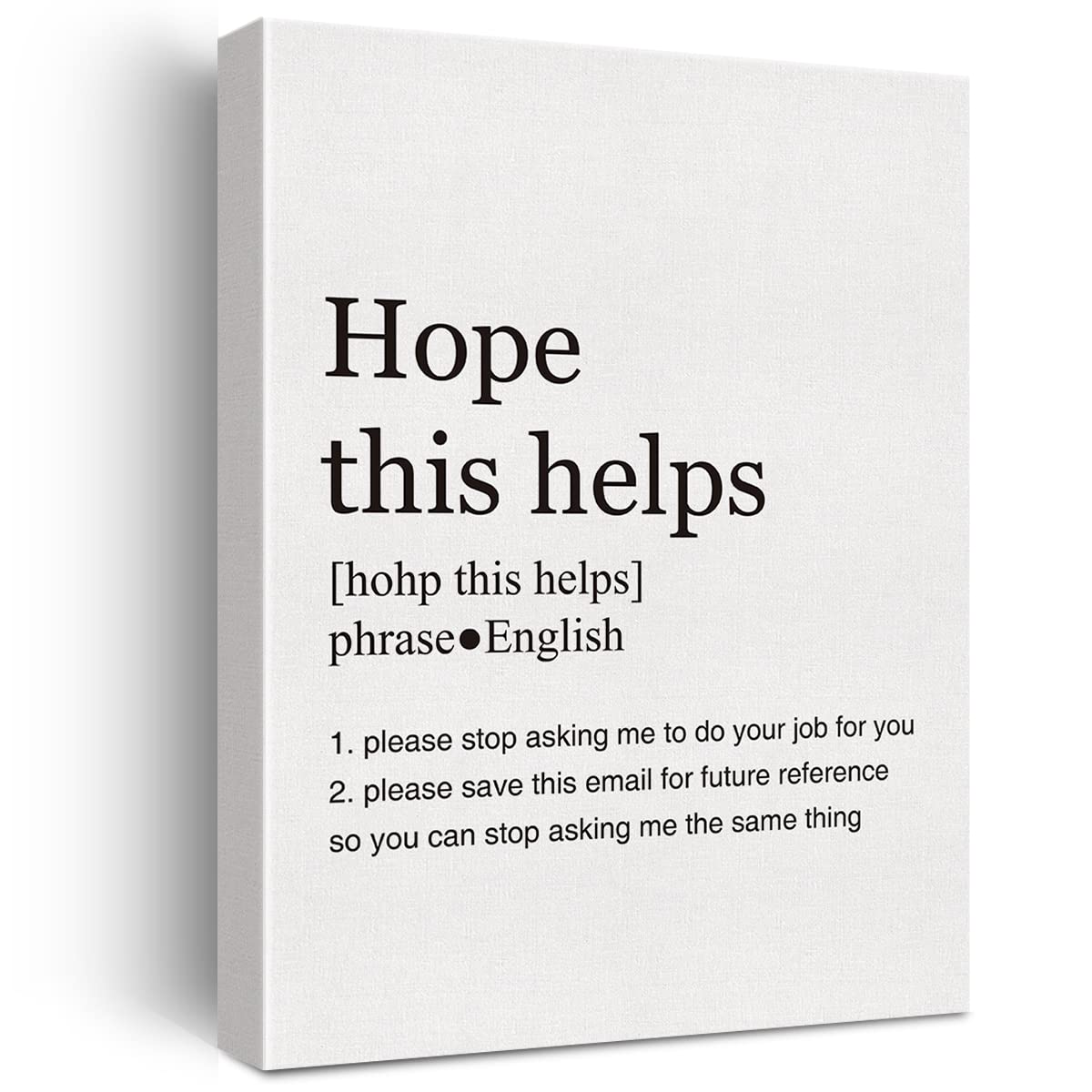 Amazon.com: LEXSIVO Funny Office Hope This Helps Definition Print ...