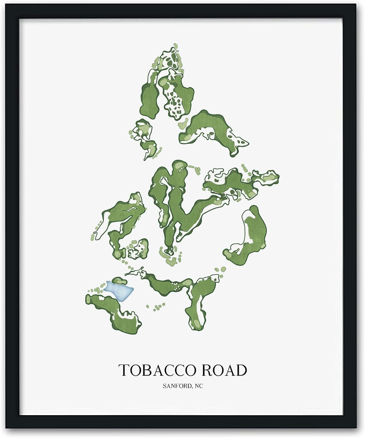 Amazon.com: Nationcog Tobacco Road Golf Course Map Golf Poster ...
