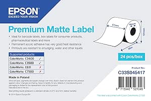 Epson Premium Matte Label Continuous – 1 Roll – 51 mm x 35 m : Buy ...