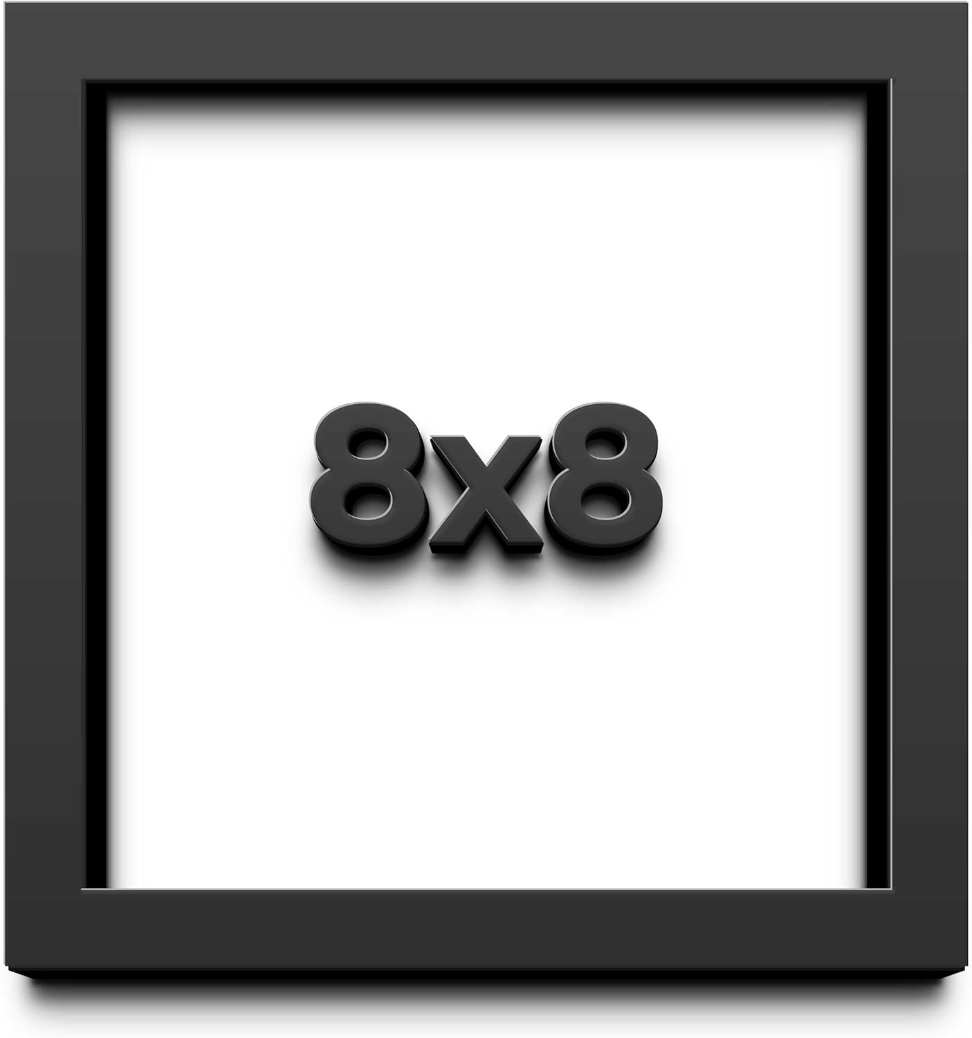 Amazon.com - 8x8 Shadow Box Frame Black | 1 Inch Deep Solid Wood Shadowbox Display Frame | UV ...