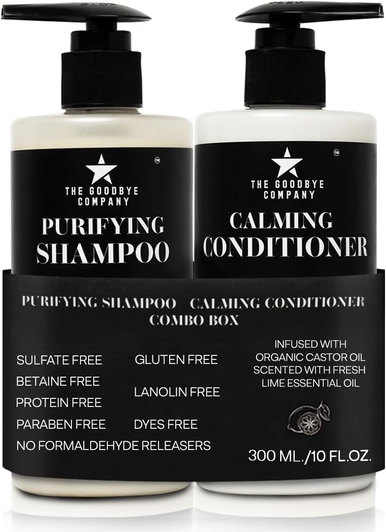 Amazon.com : Castor Oil Shampoo and Conditioner Set; Dry Scalp Dandruff ...