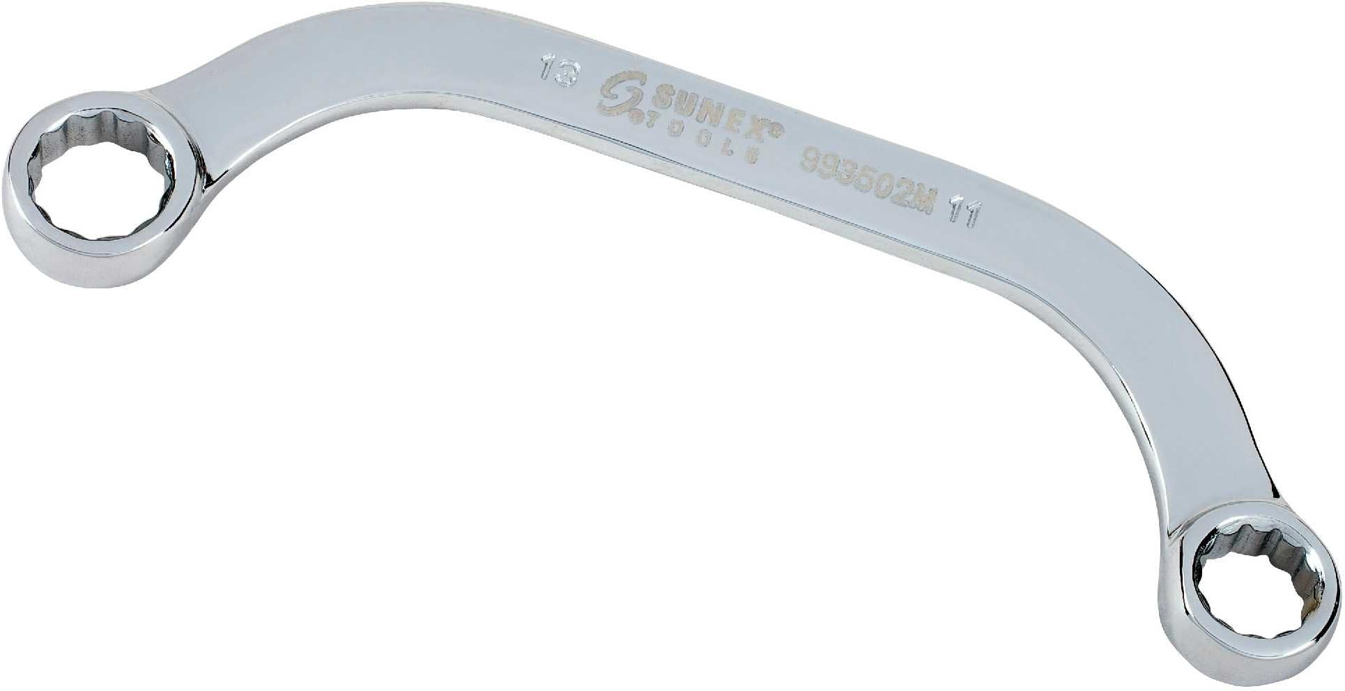 Sunex 993502M 11 mm x 13 mm Fully Polished Half Moon Double Box Wrench ...