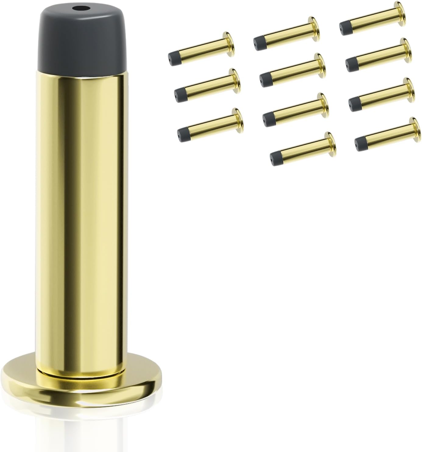 Amazon.com: HOMOTEK 12 Pack Heavy Duty Solid Rigid Door Stops Bumper ...