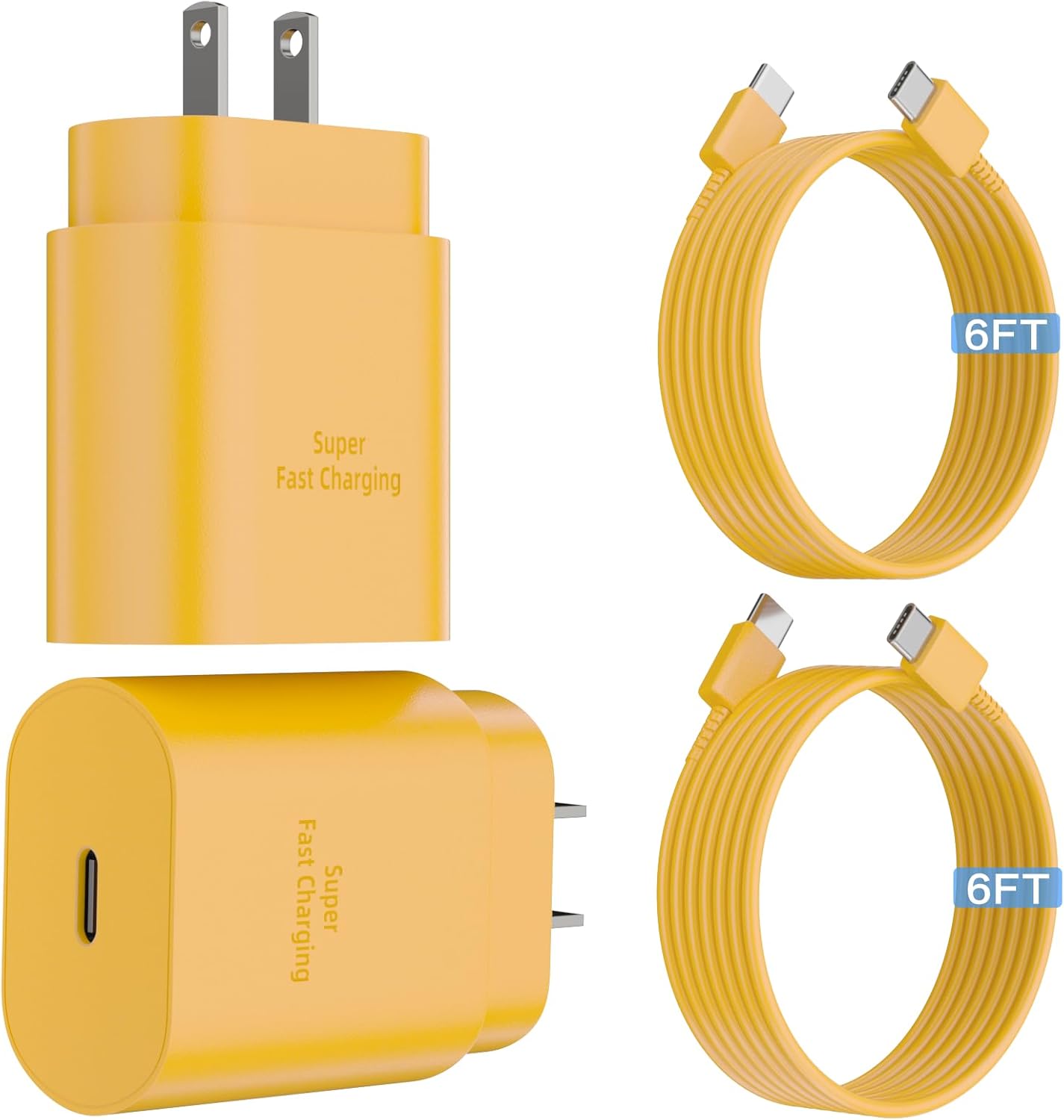 Amazon.com: Super Fast Charger USB C，2-Pack 25W Type C Charger Fast ...