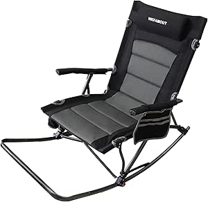 Amazon.com: WKFAMOUT Oversized Folding Low Rocking Camping Chair with ...