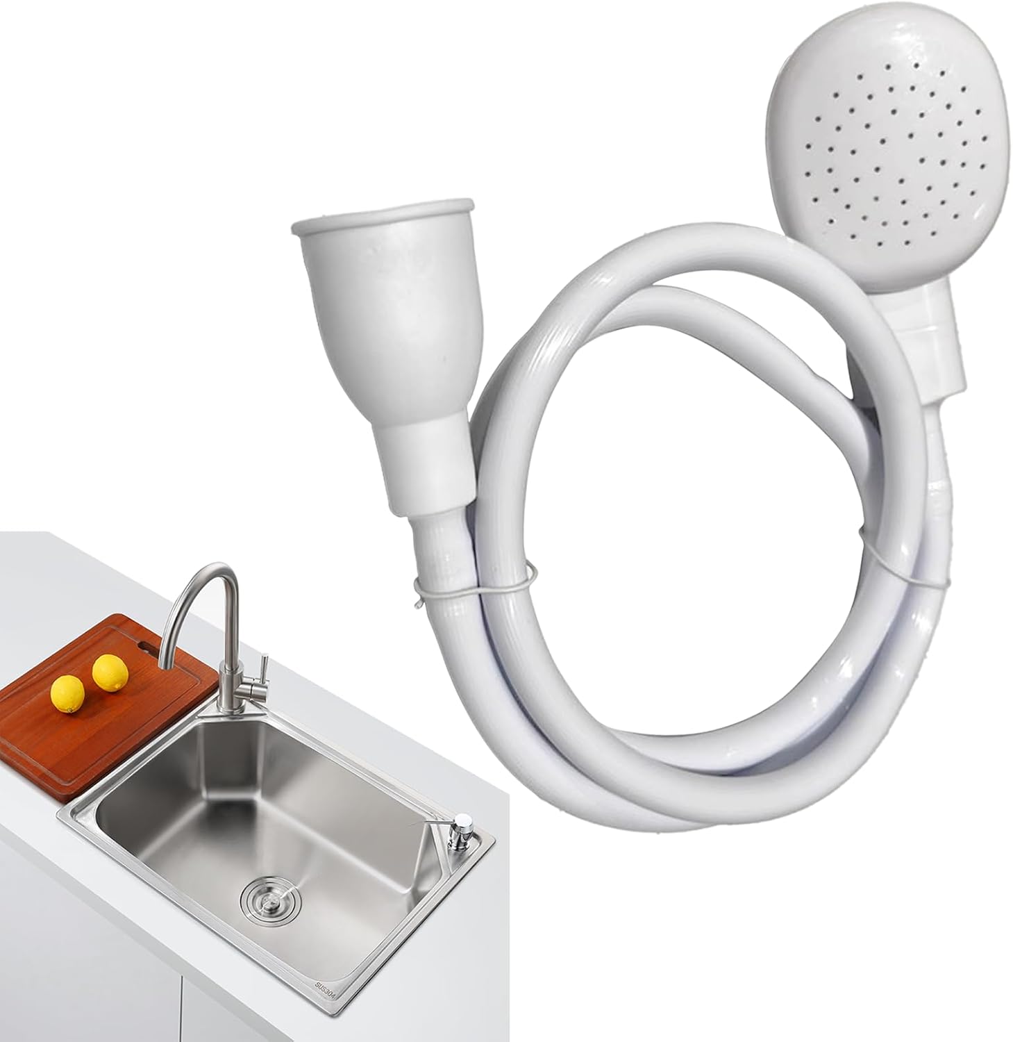 9.84FT Sink Spray Hose,Portable Sink Hose Faucet Sprayer, Shampoo ...