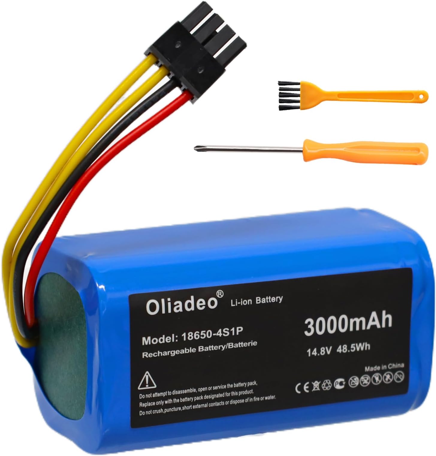 Amazon.com: 14.8V 3500mAh Lithium Battery for 360 C50 Robot Vacuum ...