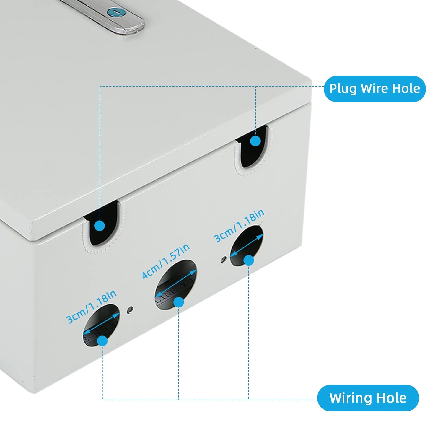 Panel de toma de corriente temporal caja de toma de corriente RV con 20 ...