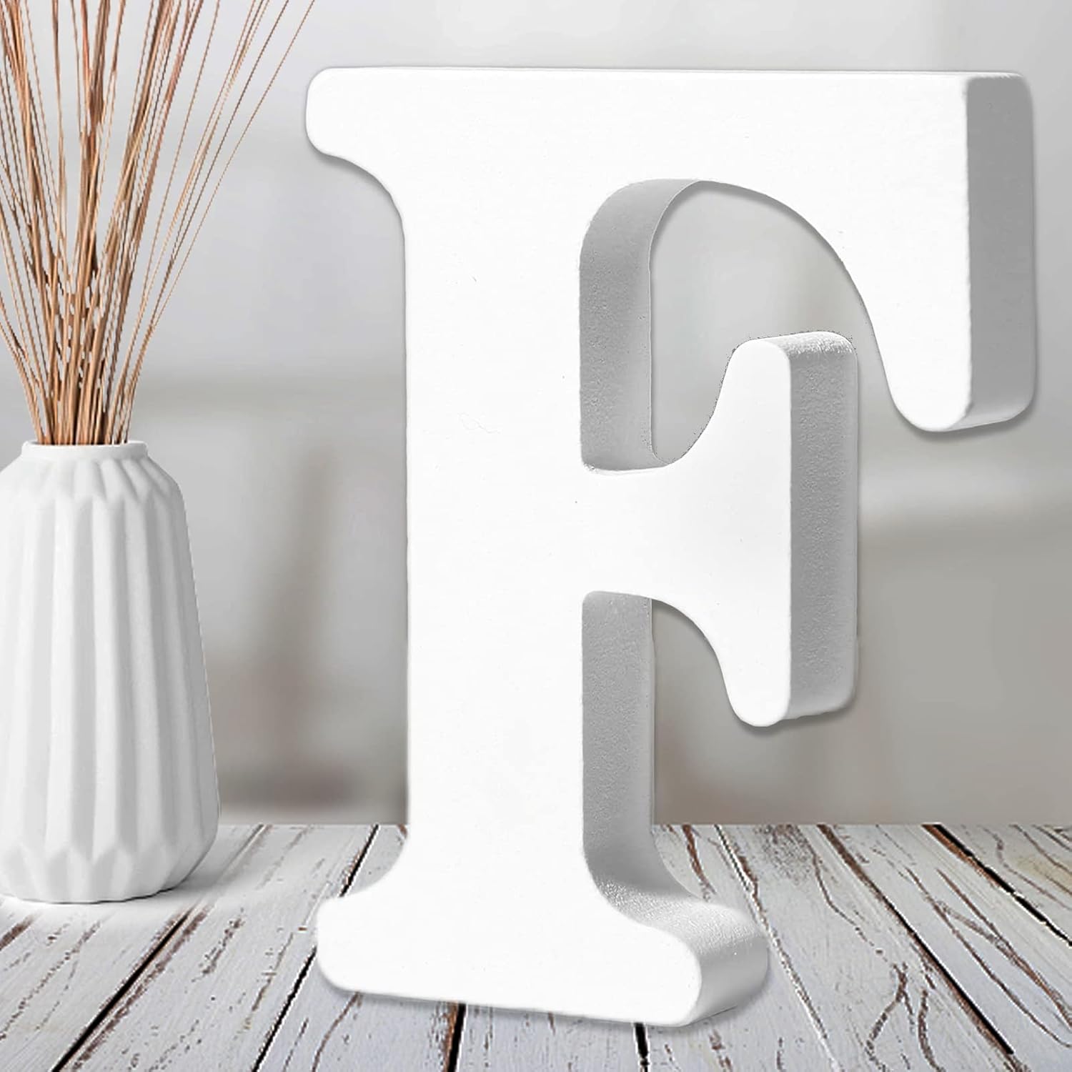 Amazon.com: AOCEAN 6 Inch White Wood Letters - Unfinished Wood Letters ...