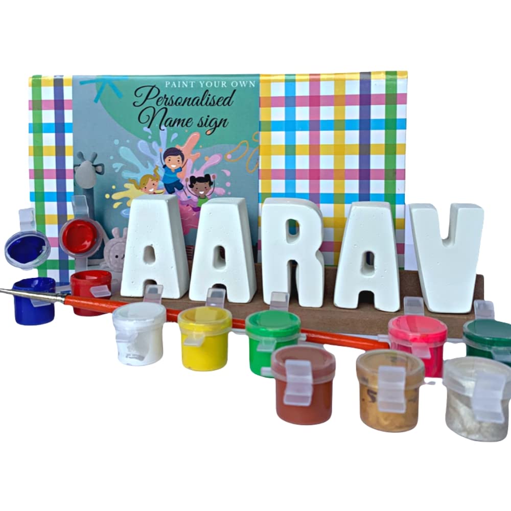 Craftopedia Personalised Paint Your Own Name Sign Kit, Art and Craft ...