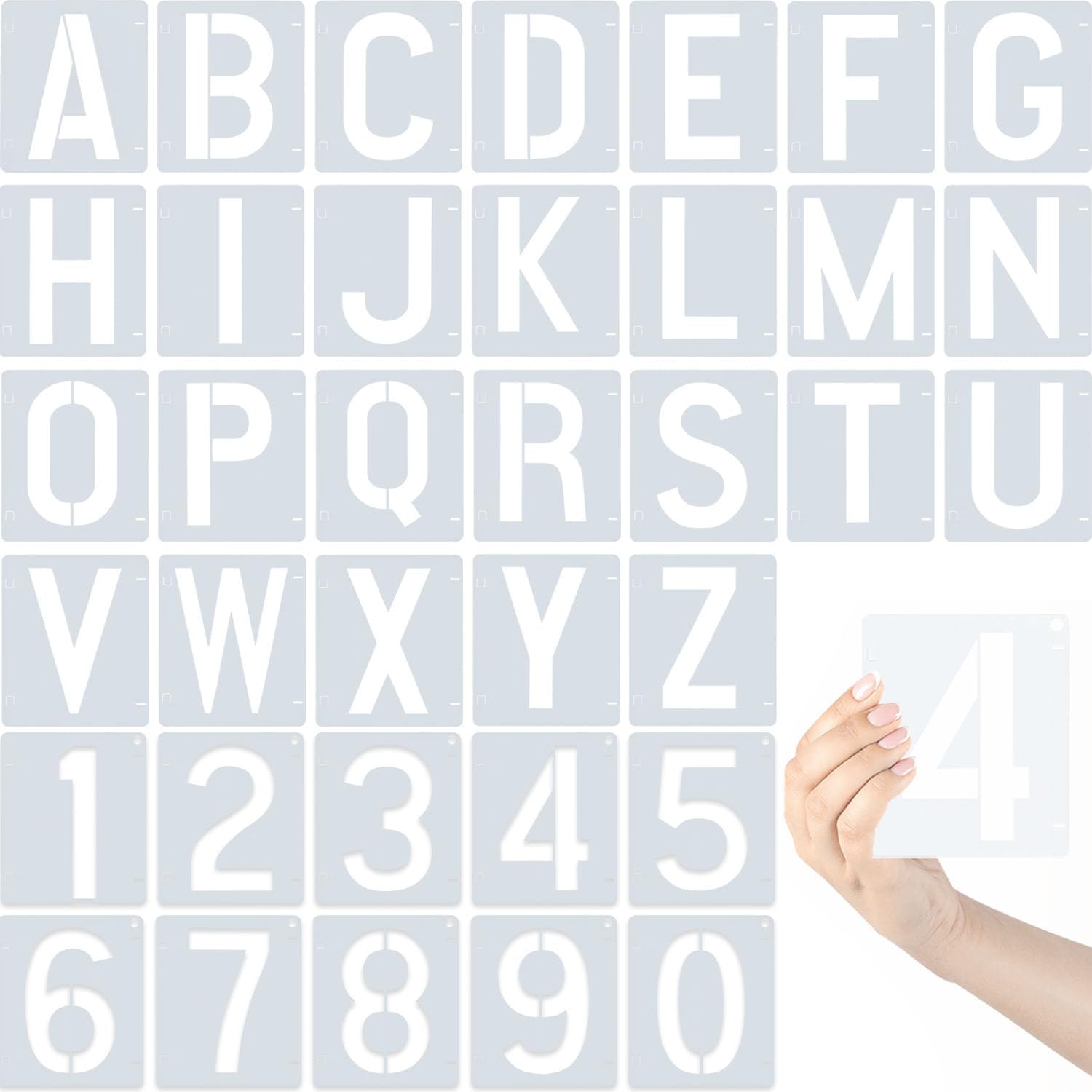 Amazon.com: Hillman 839726 Letter and Number Stencil Pack, 4", 1 Count ...