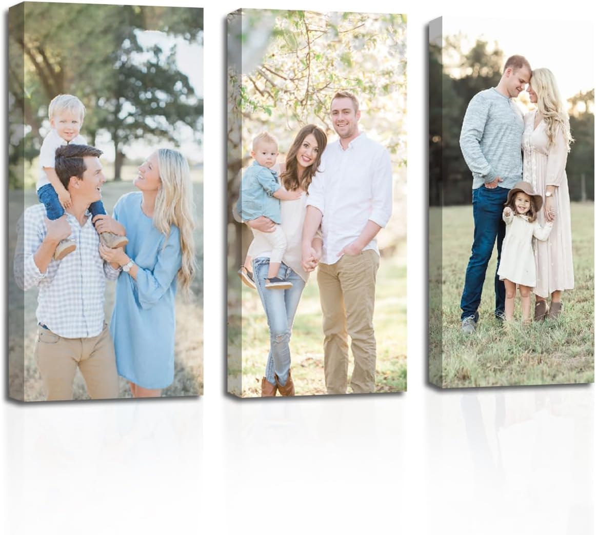 Amazon.com: CXHOSTENT Custom Canvas Prints with Your Photos 3 Piece ...