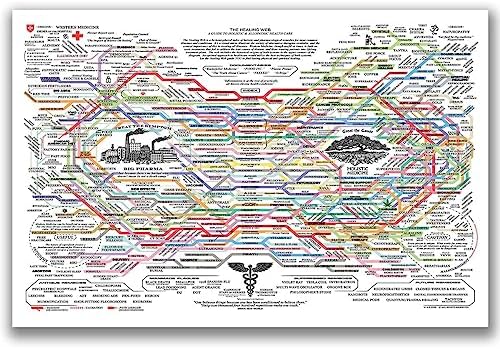 Amazon.com: Optivixity The Healing Web Map Poster Spirit Natural ...