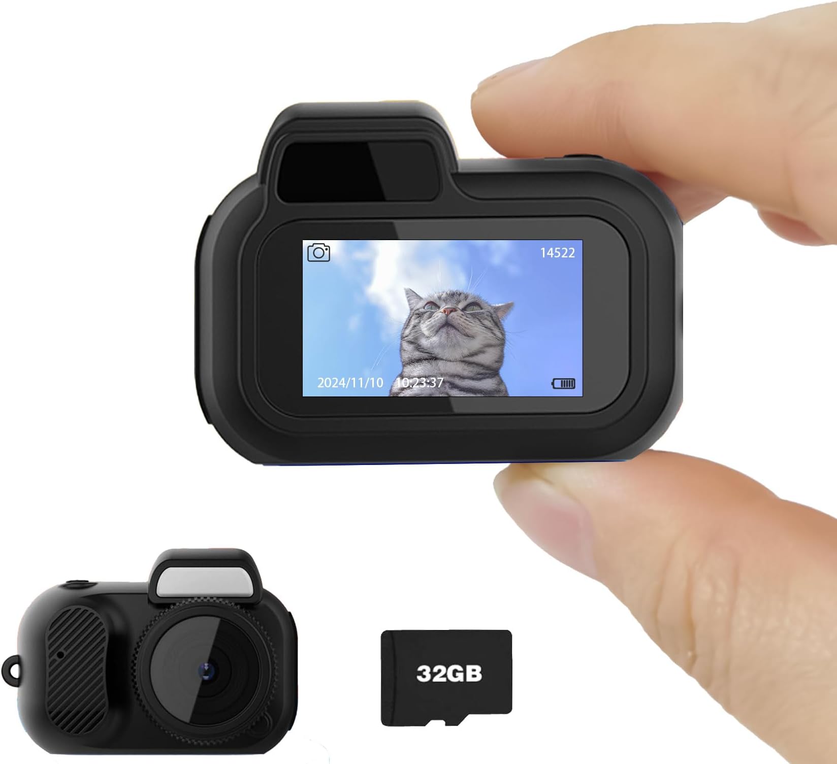 Amazon.com : Digital Camera with 1.4 in LCD Screen 1080P 32GB Card ...
