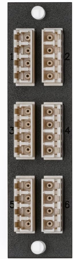 Leviton 5F100-24P Opt-X 6-pk Plate with LC Quad Adapters (Beige ...