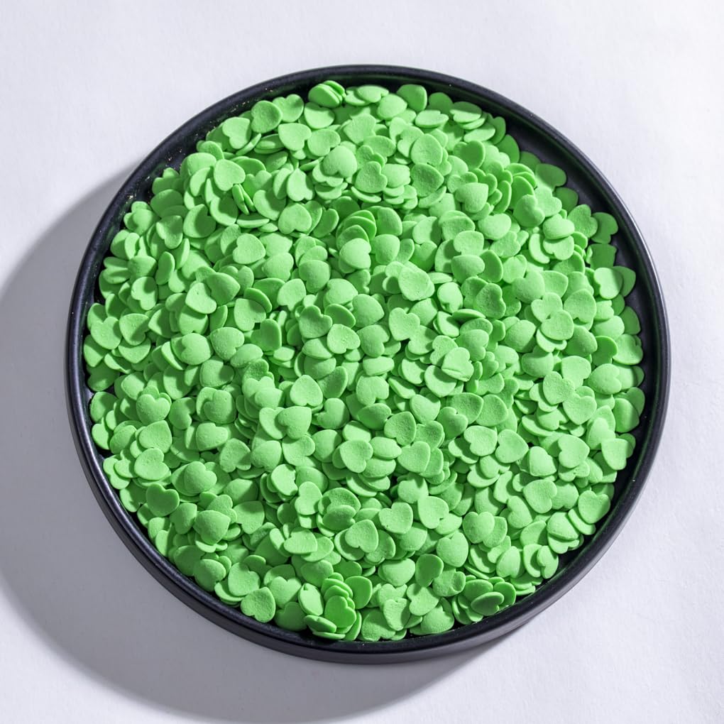 Amazon.com: Green Heart Sprinkles Heart Shapes Sprinkles Cupcake ...
