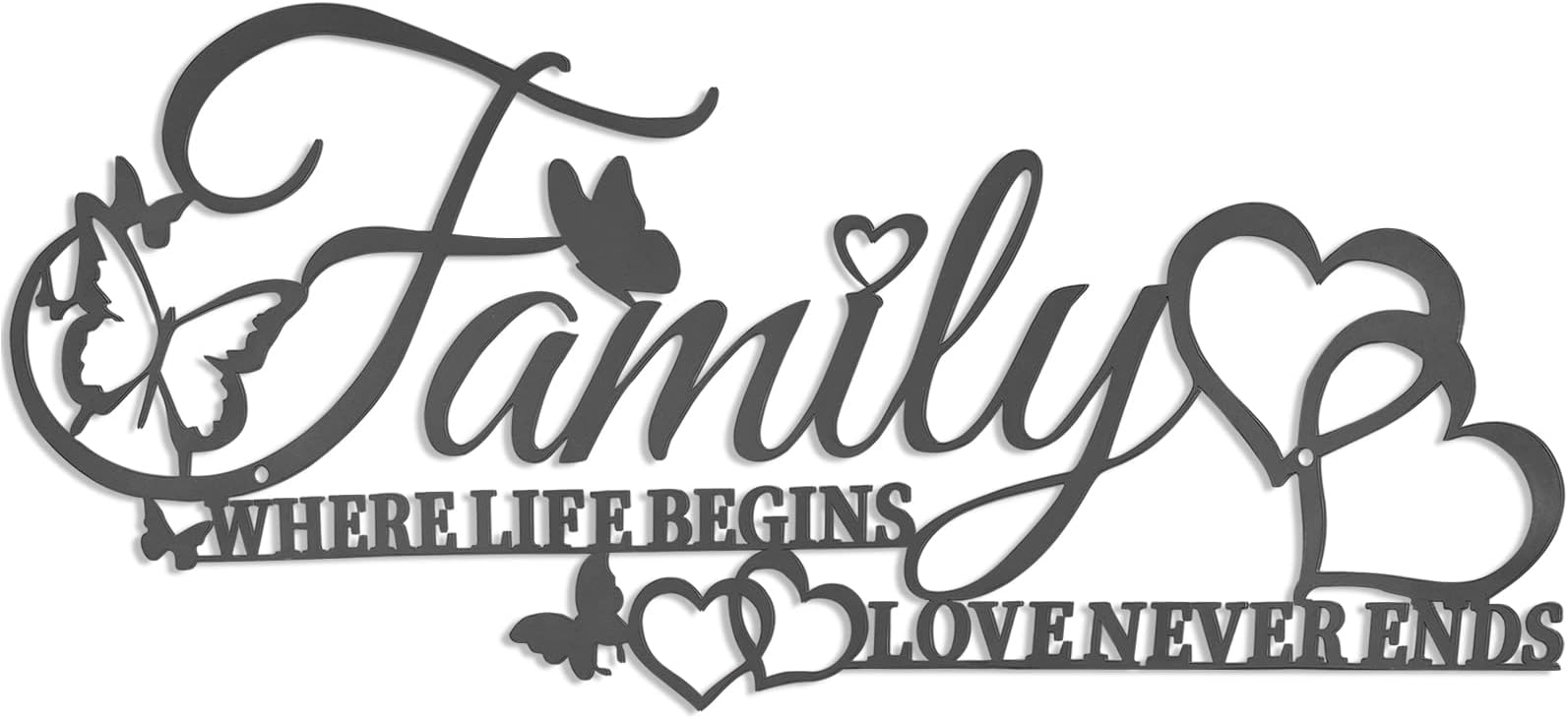 Amazon.com: CHHGGNN Family Wall Sign, Metal Family Signs for Home Decor ...