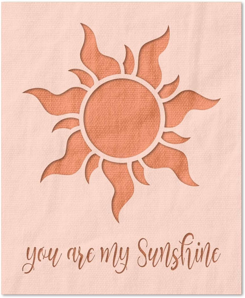 Amazon.com : Stencil Stop You are My Sunshine Stencil - Reusable for ...
