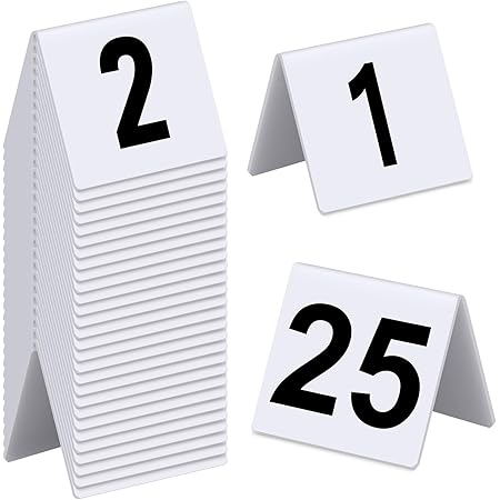 Amazon.com: Tuanse Table Numbers 1-25 Acrylic Double Side Numbered ...