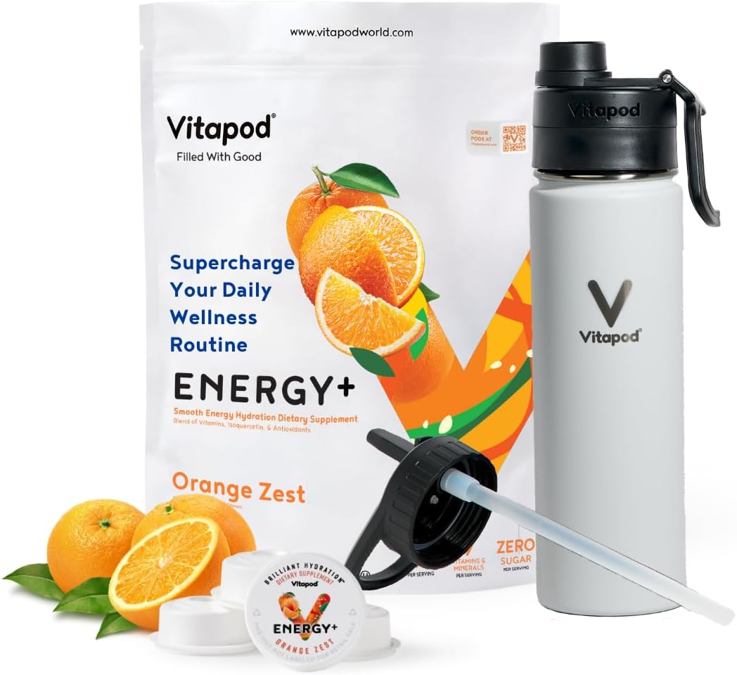 Amazon.com: Vitapod Energy+ Orange Zest Flavored Water Enhancer Pods ...