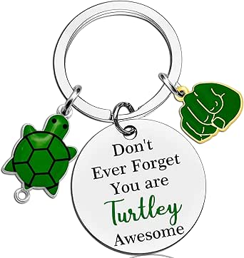 Amazon.com: Crizaor Reversible Turtle Keychain Gifts Sea Turtle Gifts ...