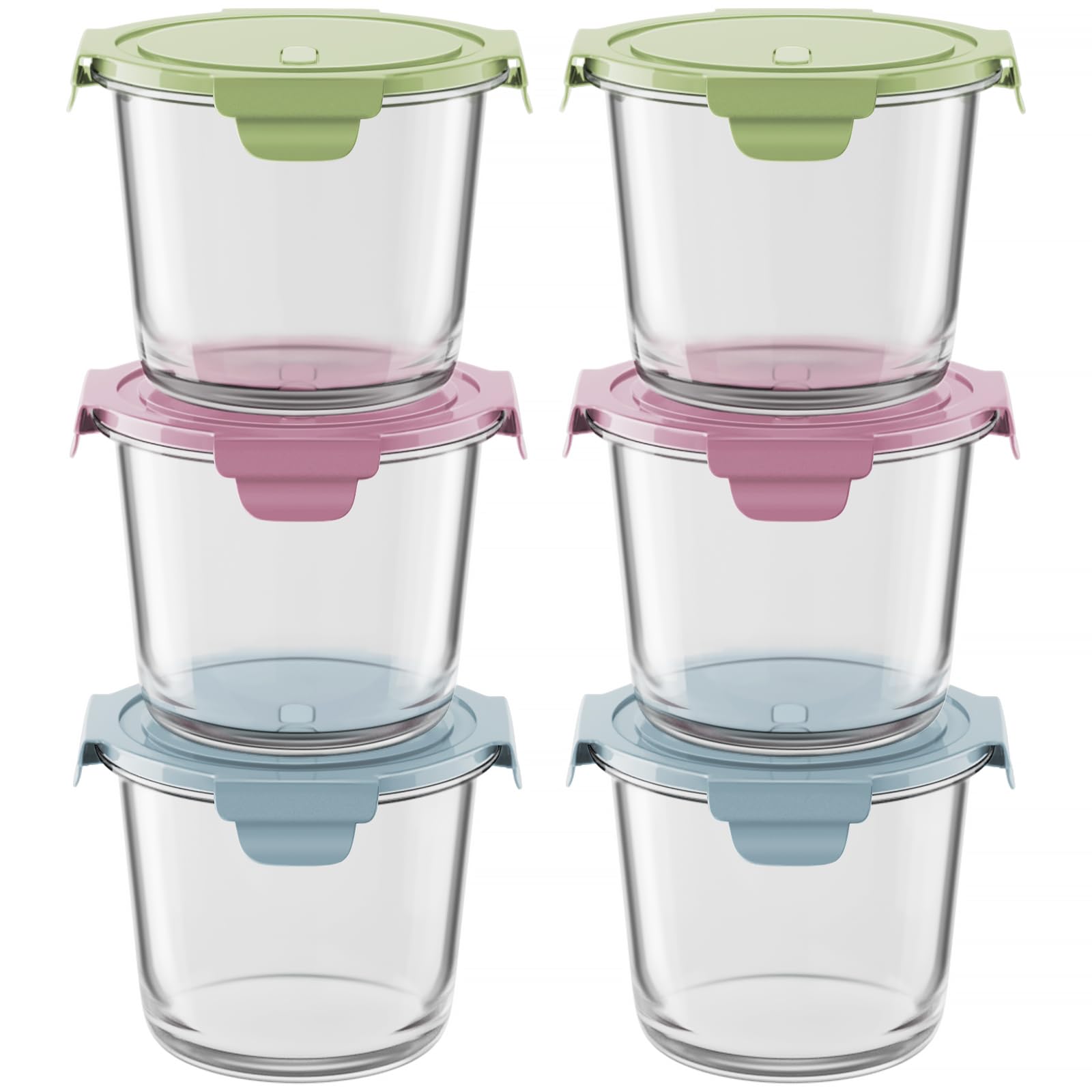 Amazon.com: 12 PCS Glass Meal Prep Containers with Lids, Airtight 3 Cup ...
