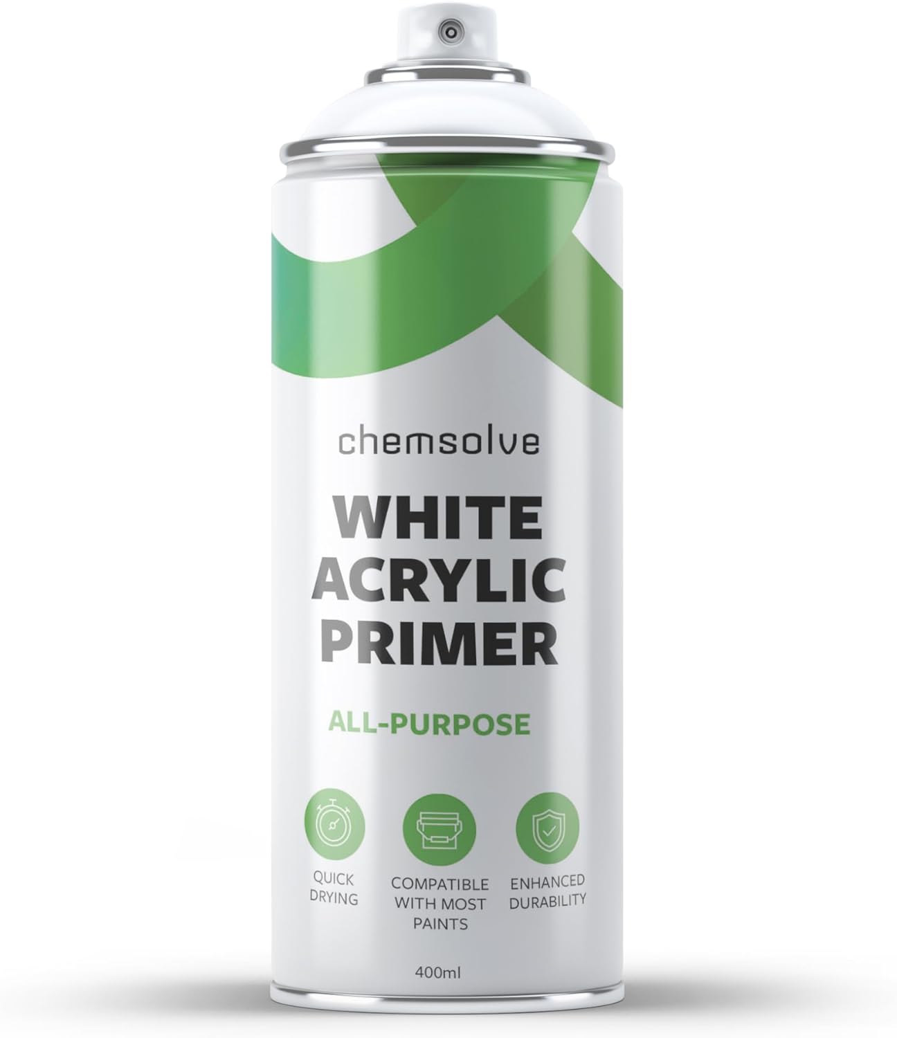 Chemsolve Aerosol Primer 1 x 400ml / Acrylic Paint Spray / White Matt ...