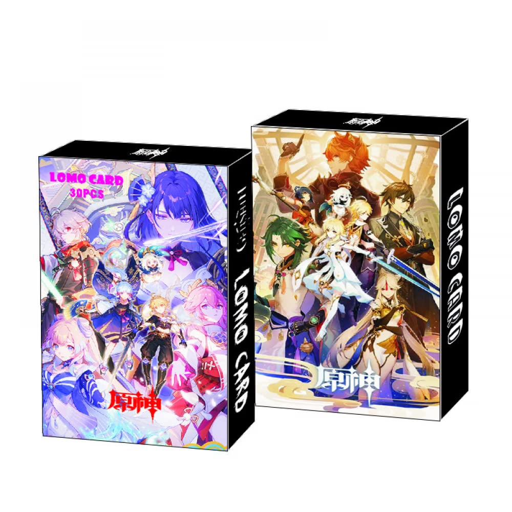 Buy Goodern 30 Pcs Genshin Impact Lomo Card Mini Postcard Cards Set ...