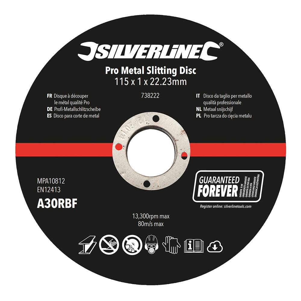Silverline 738222 Professional Metal Washers 115 x 1 x 22.3 mm Pack of ...