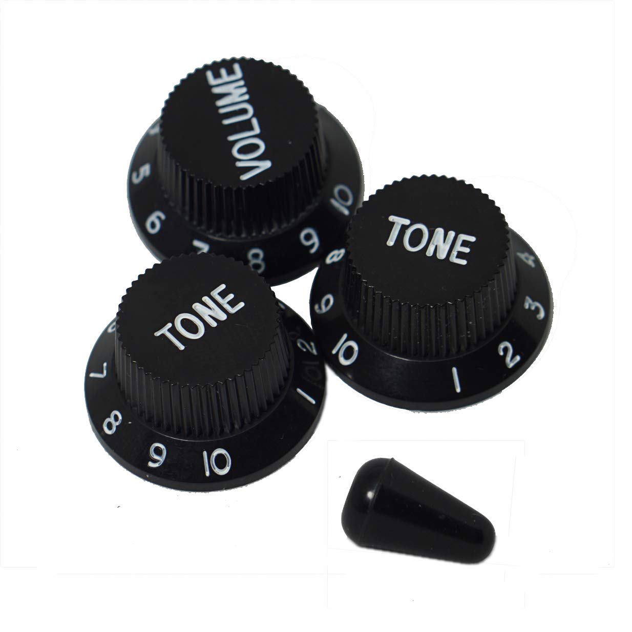 Snapklik.com : ShareGoo Guitar 3 Single Coil Pickup Cover 2 Tone Knobs 1 Volume Knobs Switch Tip