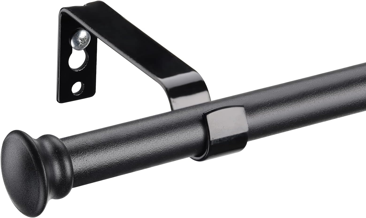 Black Curtain Rods, Small Curtain Rods for Windows 48 to 84 Inch, 5/8 ...