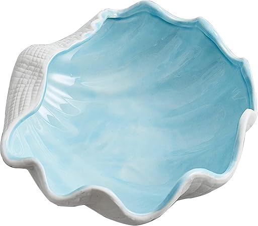 Amazon.com: Disoza Large Shell Jewelry Dish Tray Ceramic Shell Ring ...