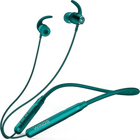 Wings Phantom 110 Neckband with ENC Mic,Dual Pairing, 20 hrs Playtime ...