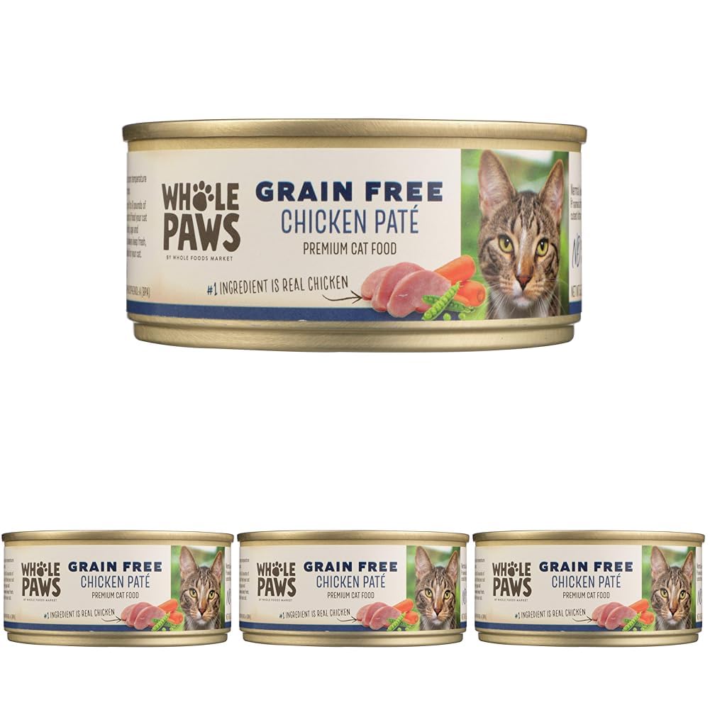 Amazon.com: Whole Paws, Grain-Free Wet Cat Food, Chicken Paté, 5.5 ...