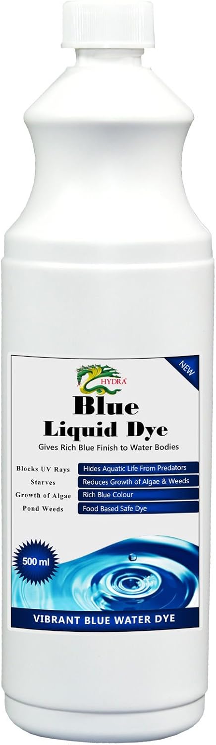 Amazon.com : Liquid Blue Dye - 500 ml treats 62,500L- Pond Blue Dye ...