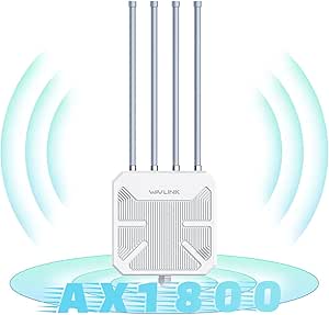 Outdoor WiFi 6 Extender Mesh Router, WAVLINK AX1800 Long Range WiFi ...