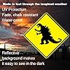 Amazon.com: Godzilla - 18 x 18 Warning Signs. 3M High Intensity ...