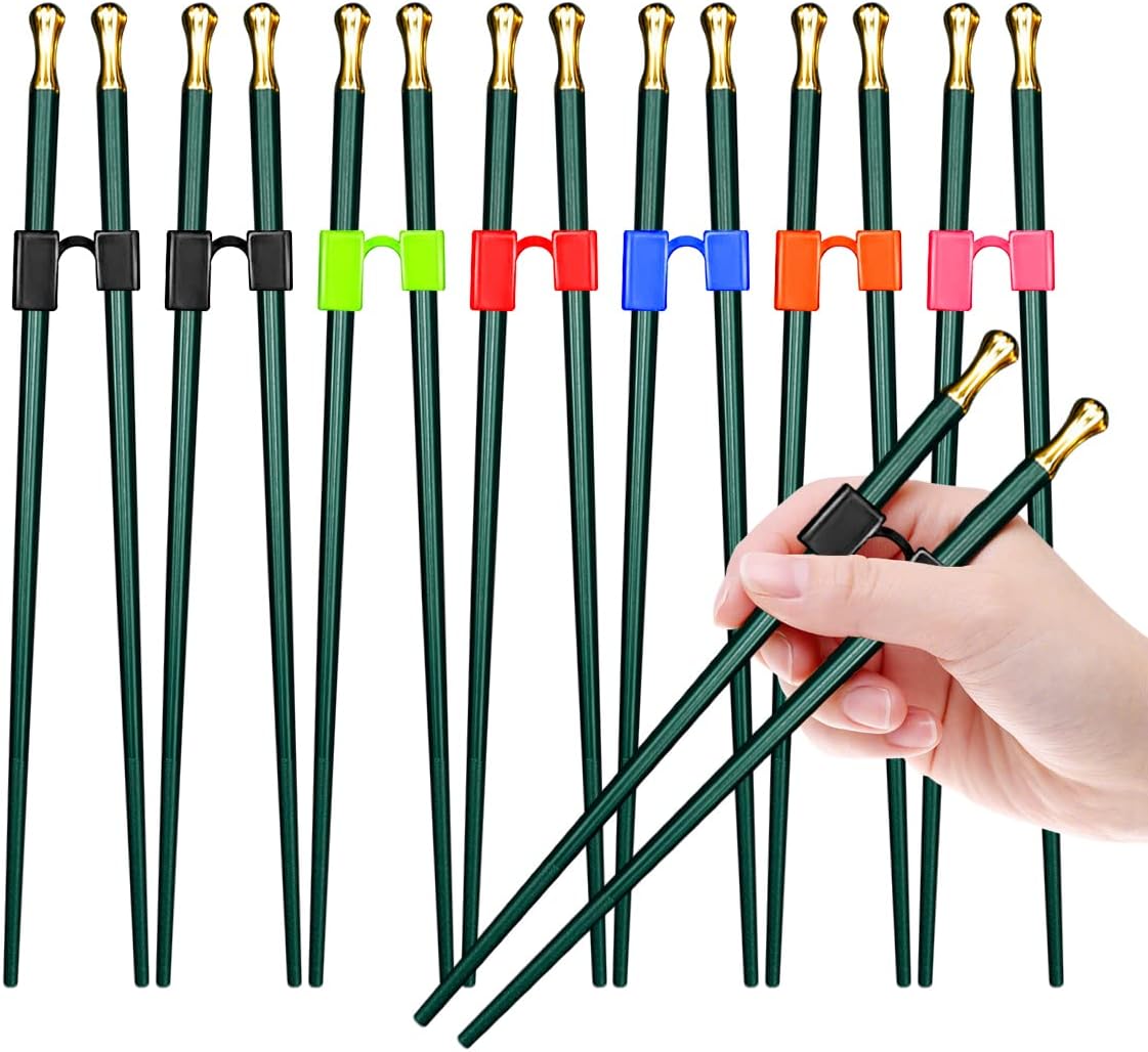 Amazon.com: 7 Pairs Reusable Training Chopsticks Helpers for Kids ...